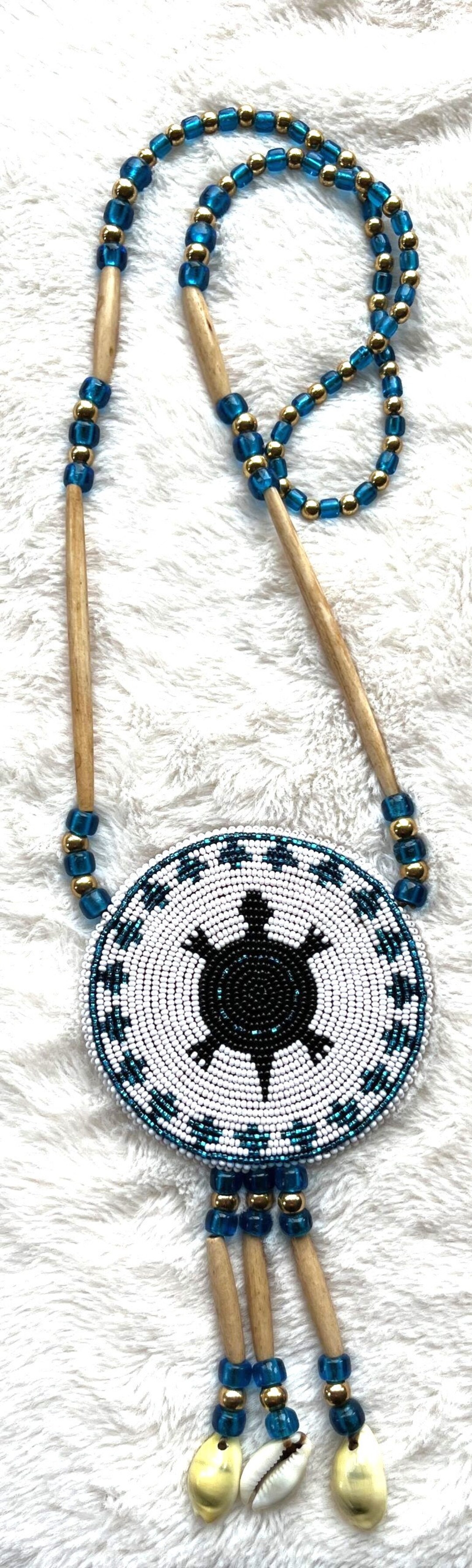 6 Nations Hand Beaded 'turtle' Pow Wow Medallion - Etsy