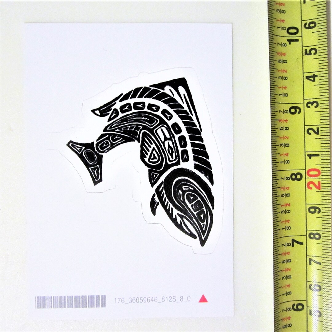 First Nations ''salmon'' Sticker Decal West Coast Native Indigenous Art ...