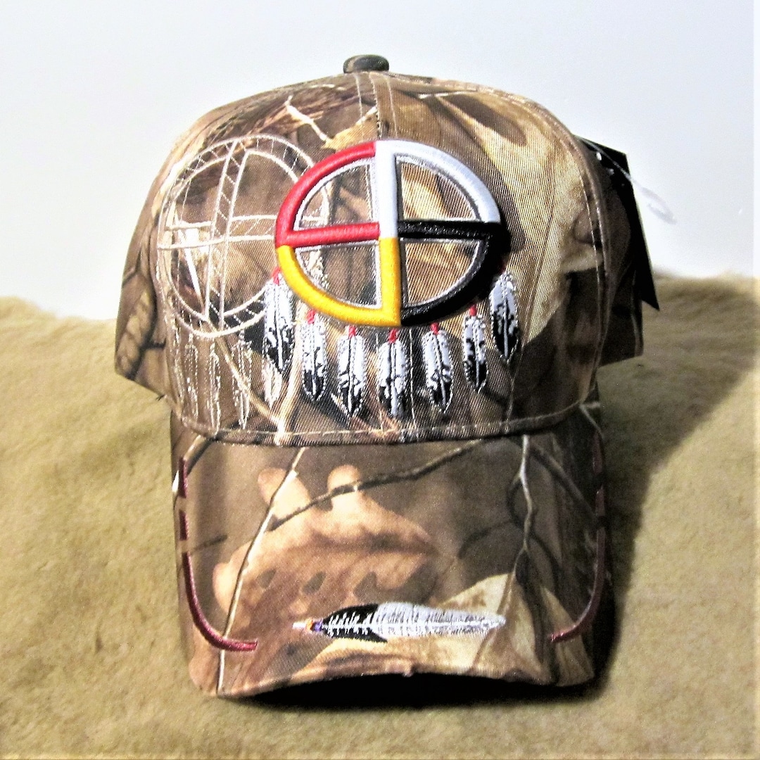 First Nations Camo Native Pride 'four Directions' Back Strap Ball Cap ...