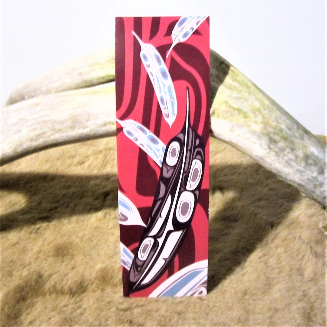 Gitxsan First Nation ''raven Feathers'' Book Mark Contemporary Pacific ...