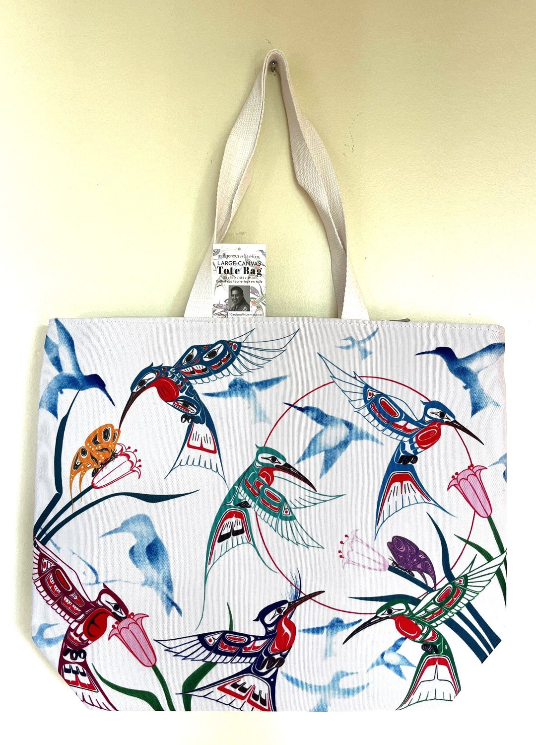 Northern Tutchone First Nations 'garden of Hummingbirds' Tote Bag Sub ...