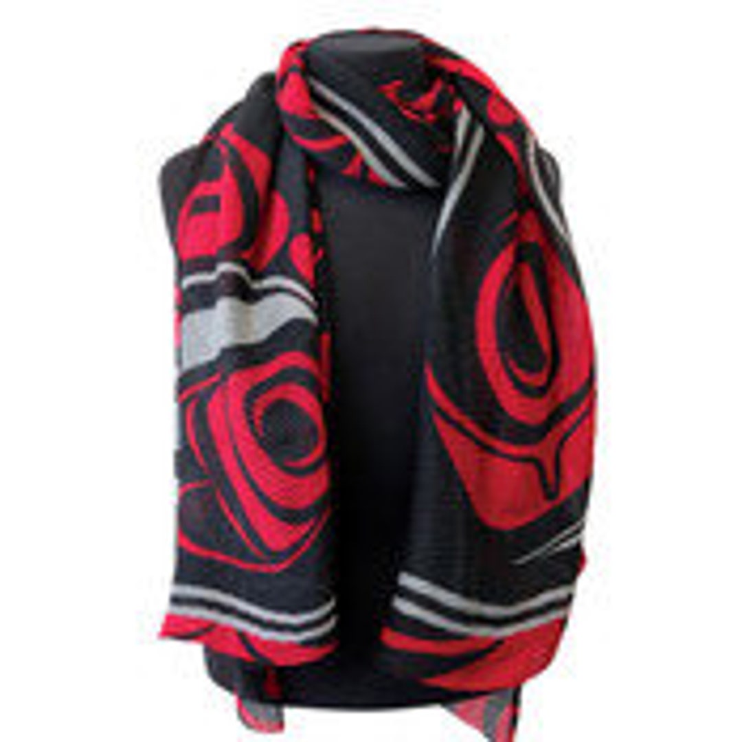 Kwakiutl Namgis First Nation 'whale' Eco Scarf Pacific North West Coast ...