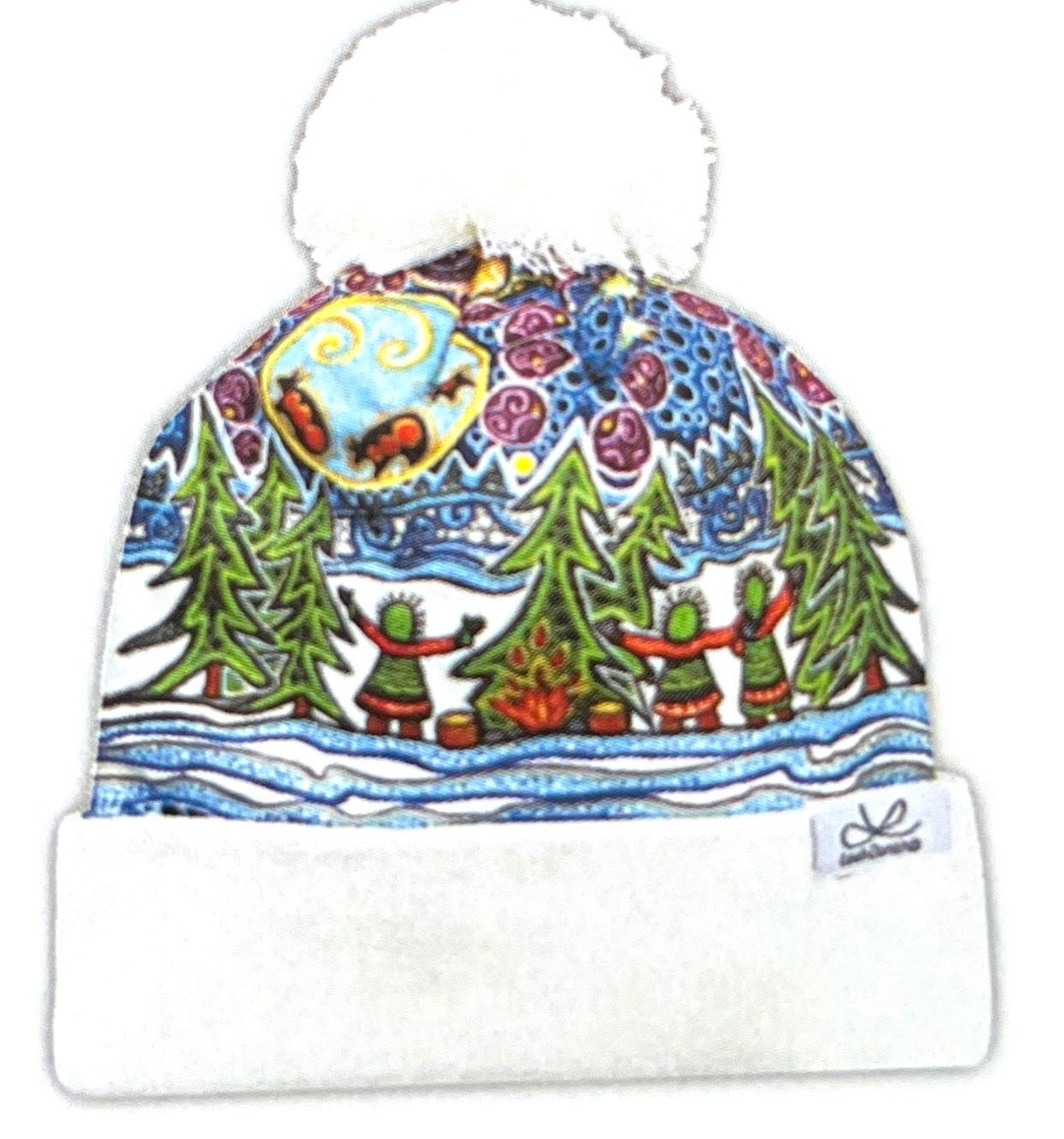 Metis First Nation 'moon Guidance' Thermal Winter Hat Ski Touque Great ...