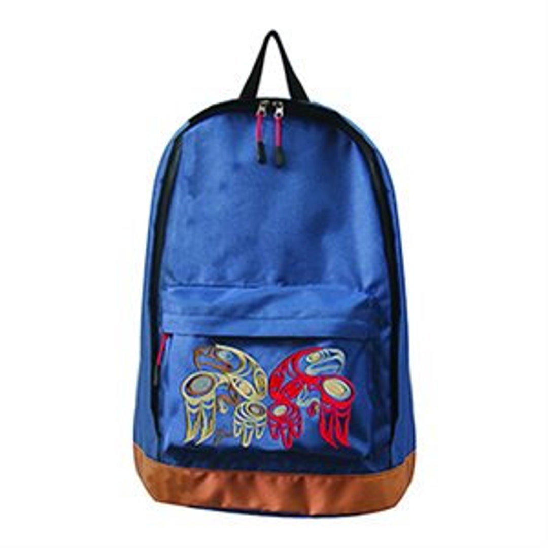 Coast Salish First Nation ''hawk With Claw'' Backpack Pacific North ...