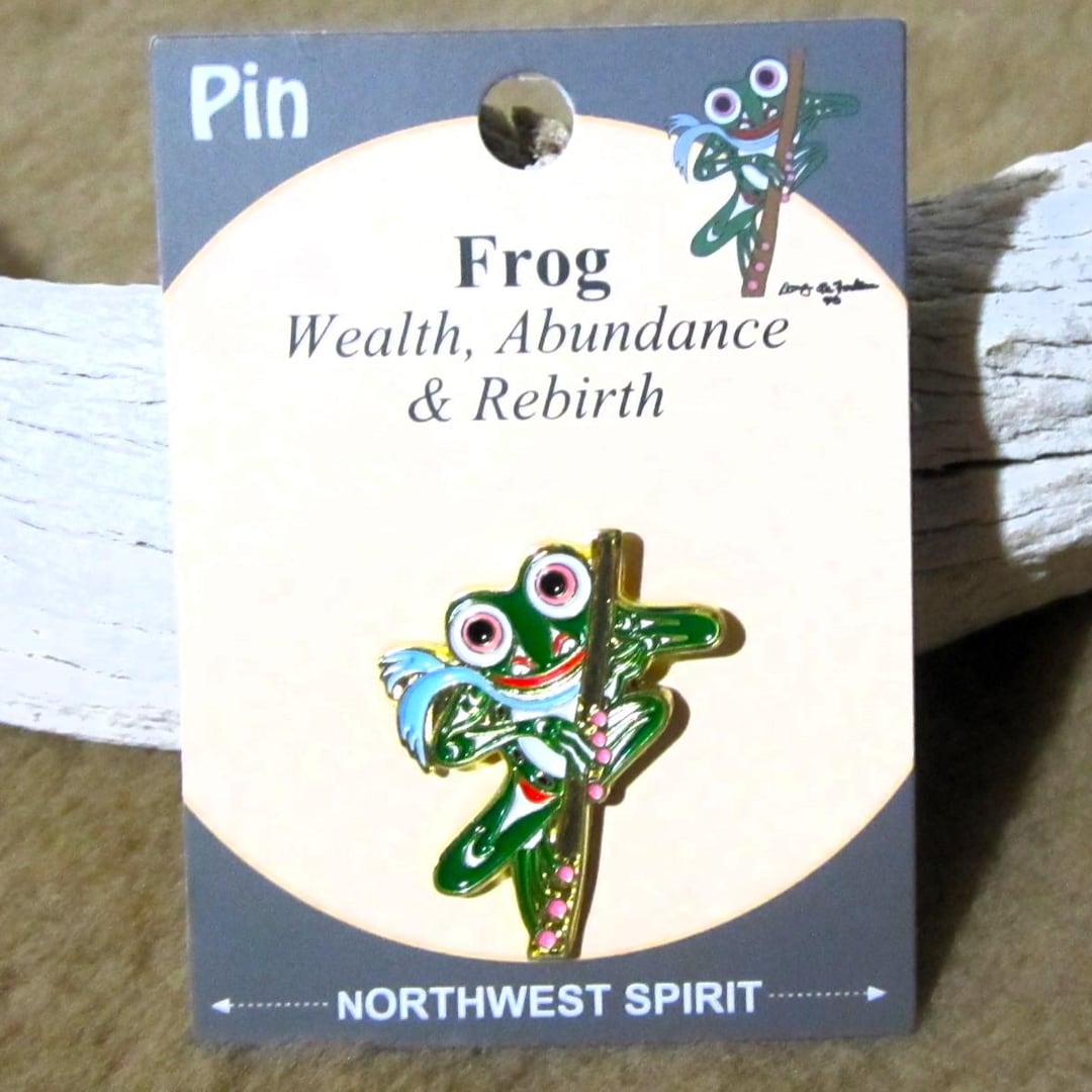 Coast Salish First Nations 'frog' Enamel Pin Brooch Pacific North West ...