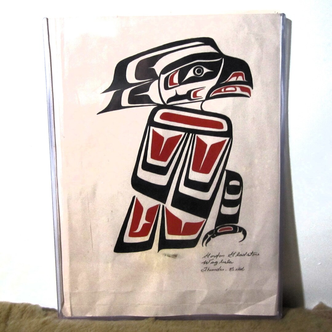 Heiltsuk First Nation 'thunderbird' Original Unframed Painting Pacific ...