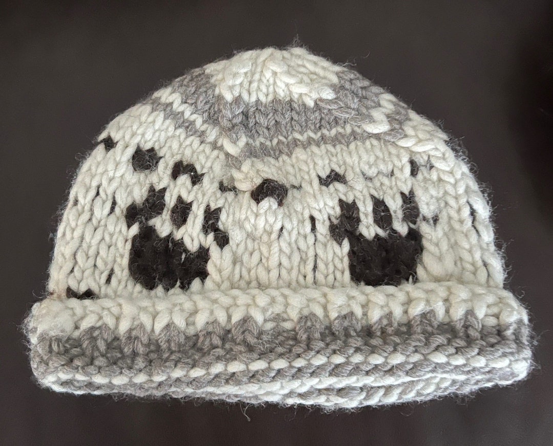 Coast Salish Cowichan First Nation 'bear Paw' Knit Adult Touque Winter ...