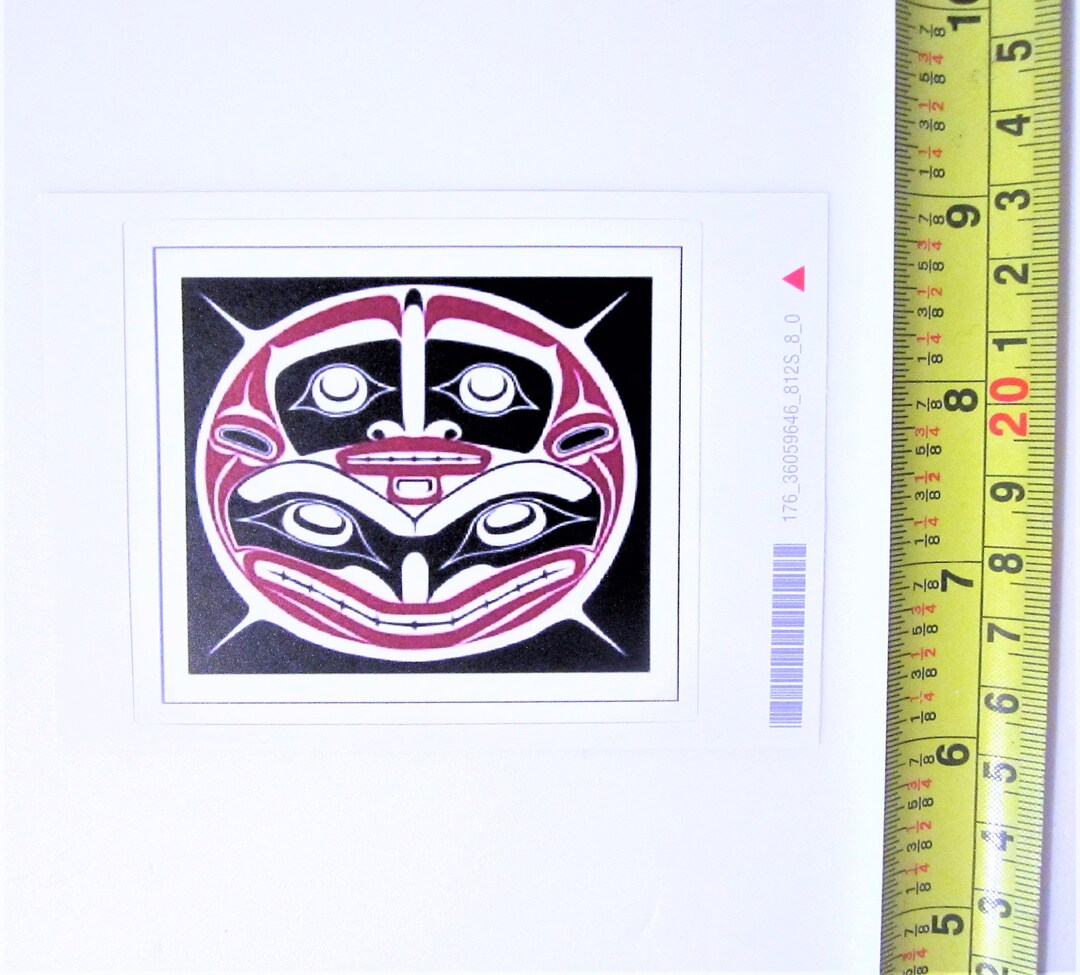 First Nations 'moon Spirit' Sticker Decal Pacific North West Coast ...
