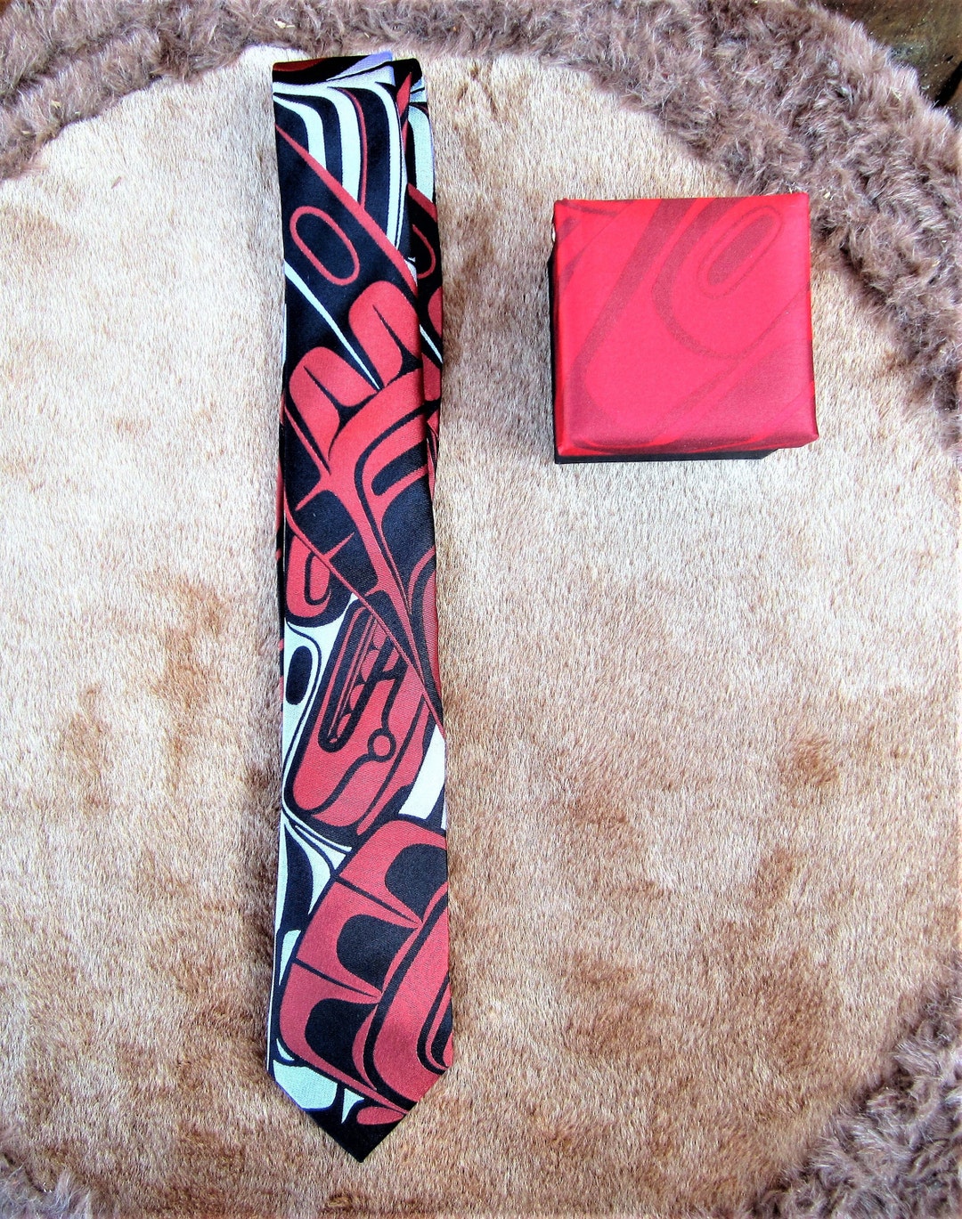 Tsimshian First Nation 'eagle' Jacquard Woven Neck Tie Kravat Pacific ...