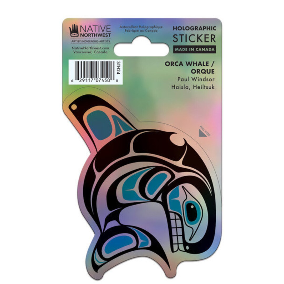 Haisla Heiltsuk First Nation 'orca' Holographic Vinyl Sticker Decal ...
