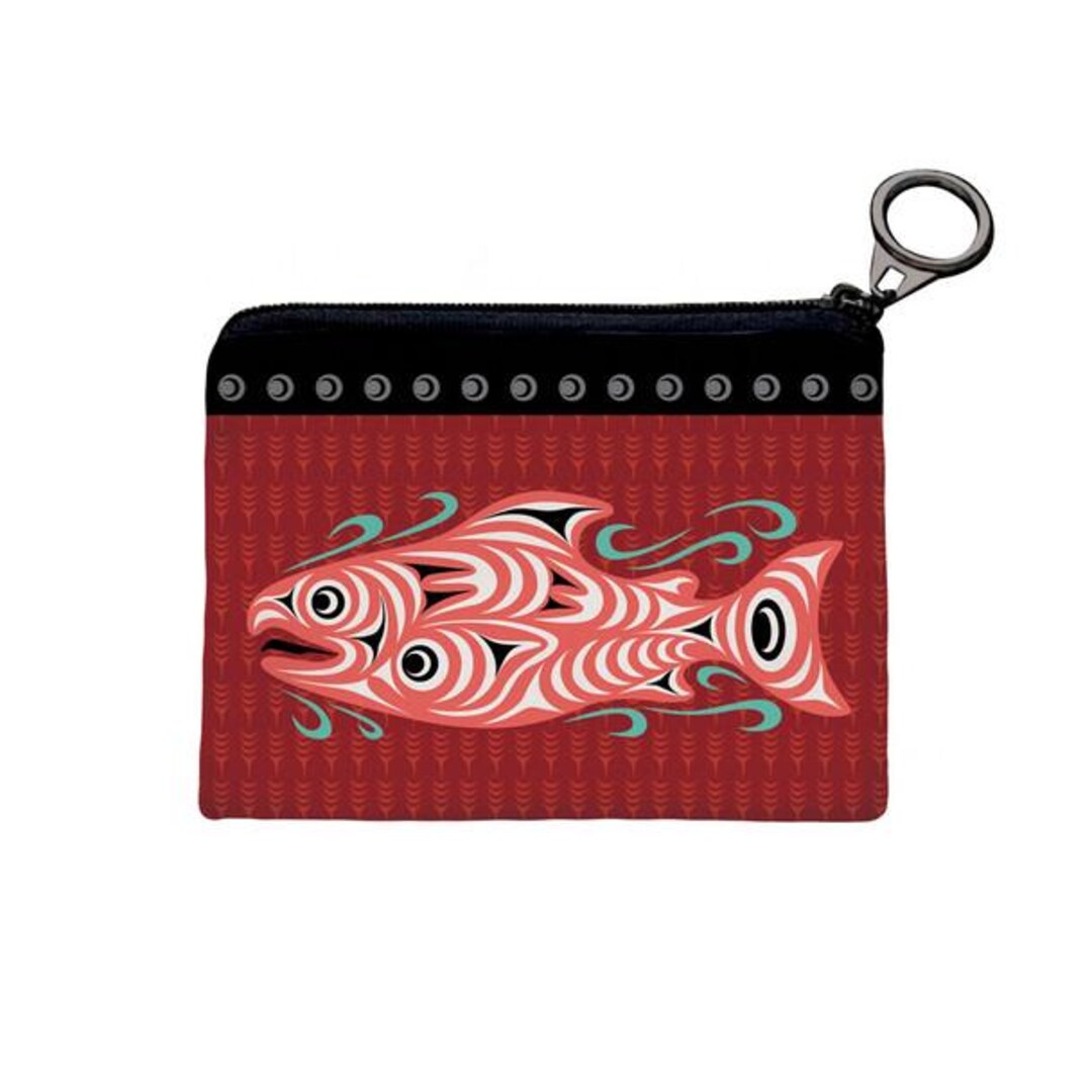 Coast Salish First Nation 'coho Salmon' Coin Purse Pacific North West ...