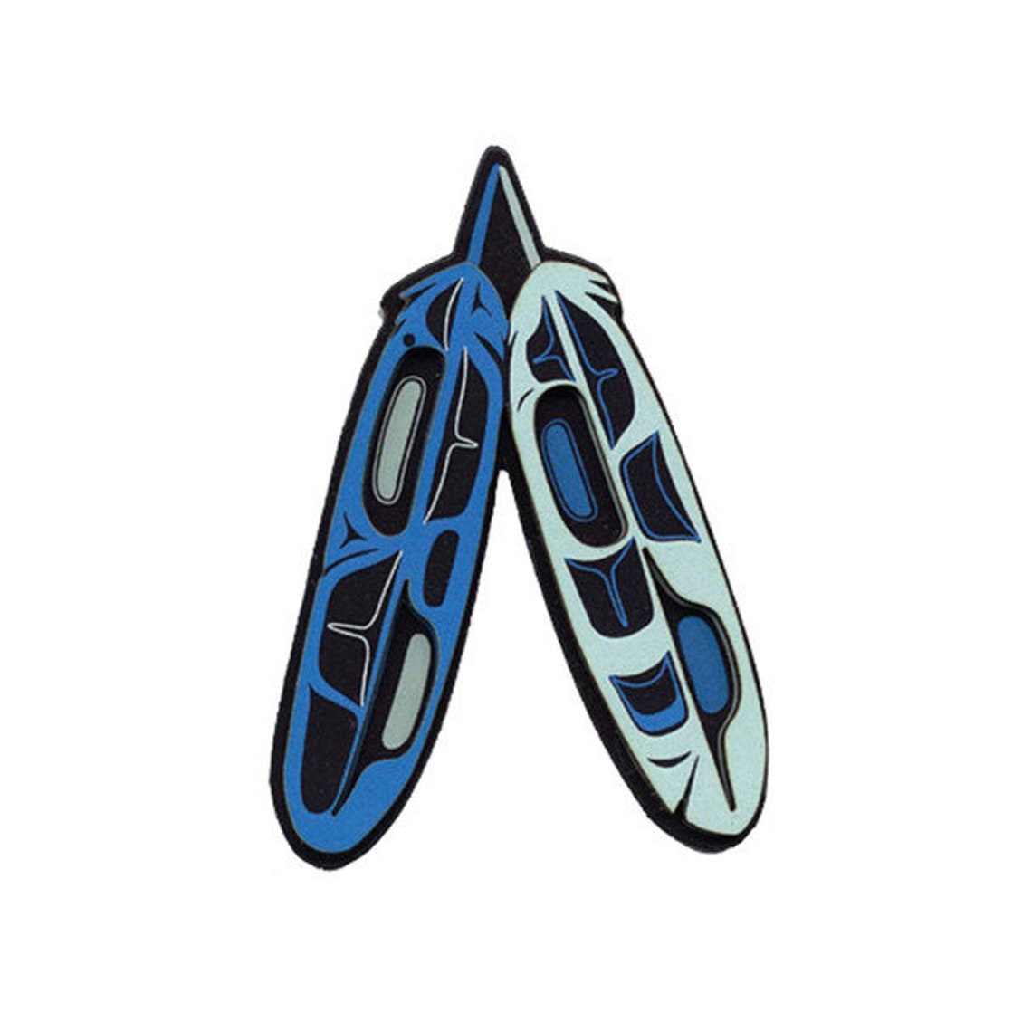 Haida First Nation 'eagle Feathers' First Nation 3D - Etsy