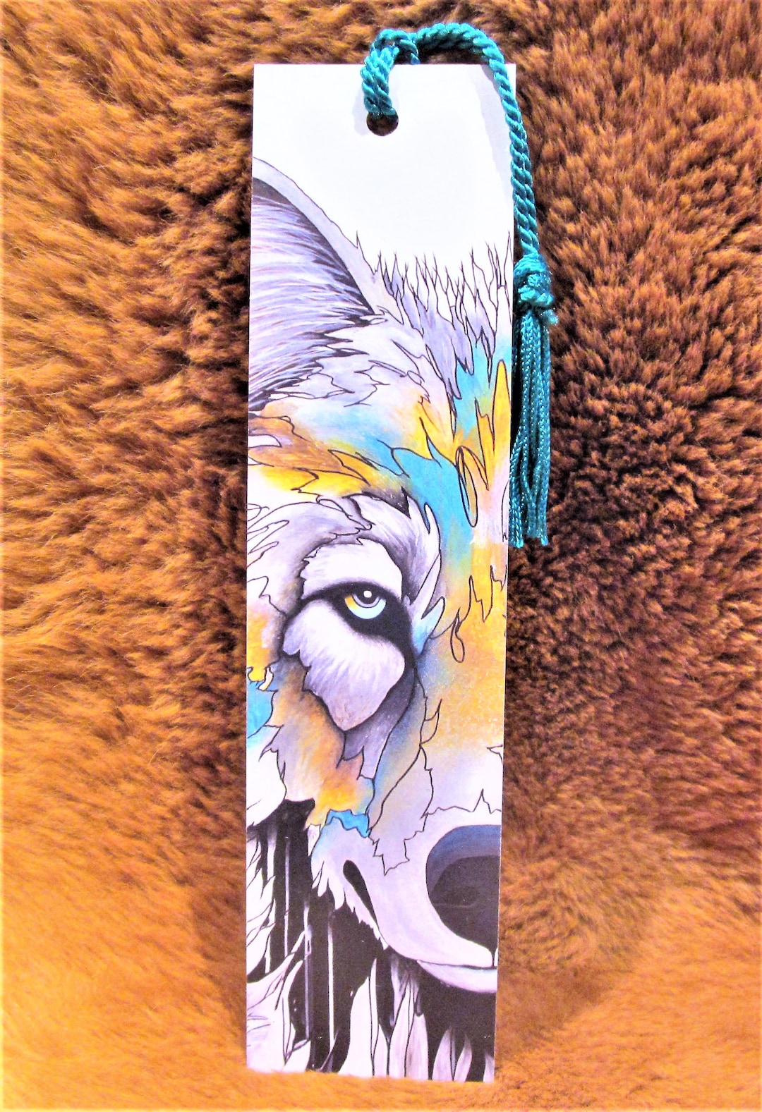 Te-moak First Nation ''alpha Wolf'' Book Mark Contemporary Native ...