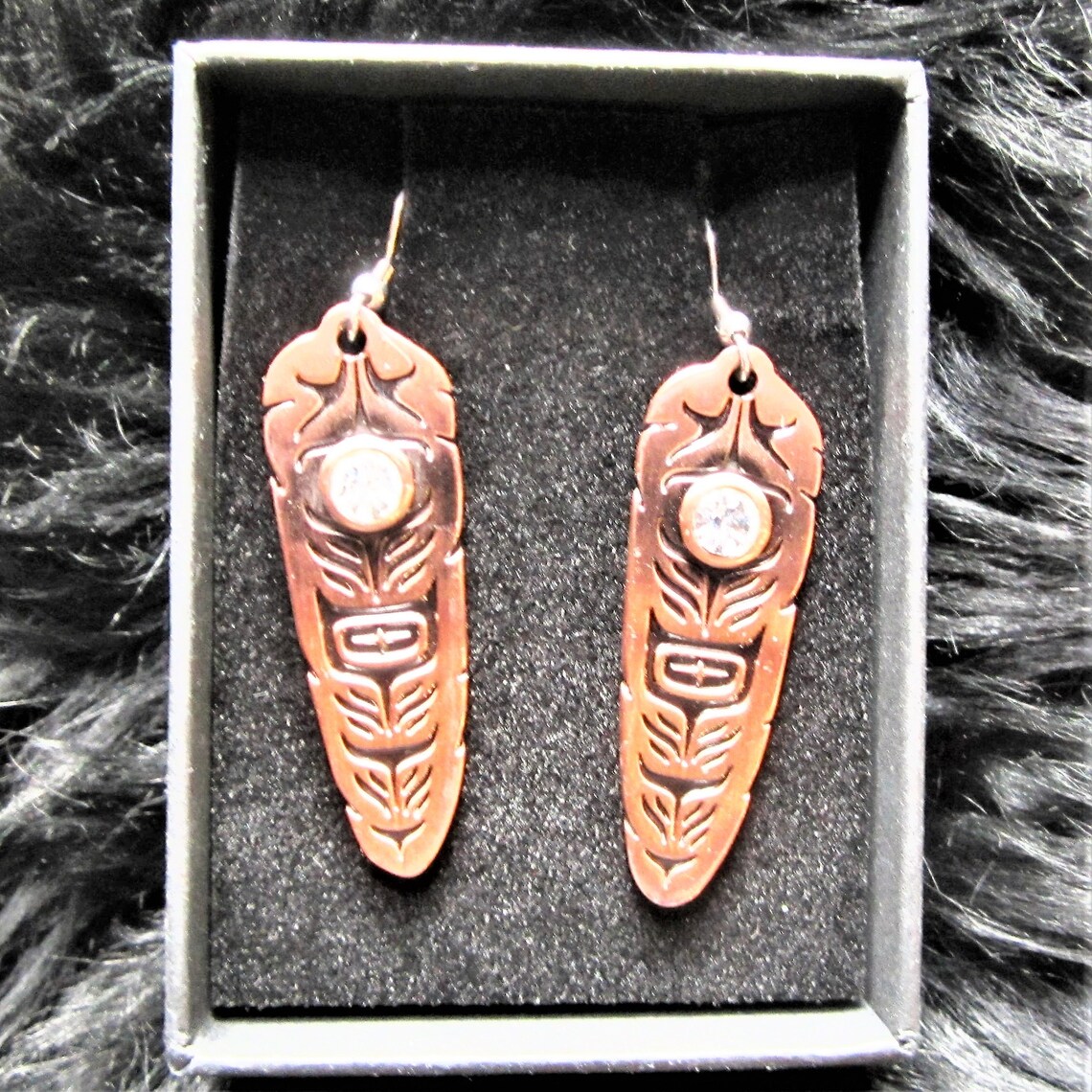 Coast Salish First Nation 'sacred Feather' (diamond) Earrings Pacific ...