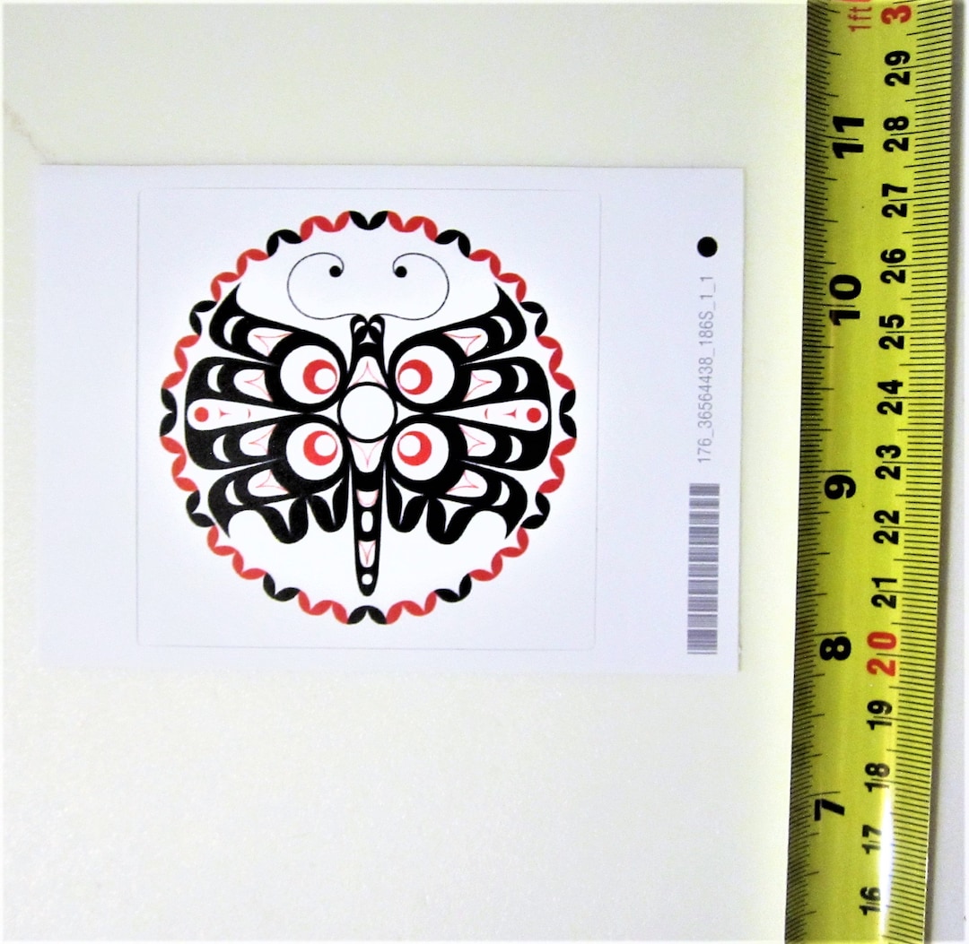 First Nations ''butterfly'' Sticker Decal West Coast Native Indigenous ...
