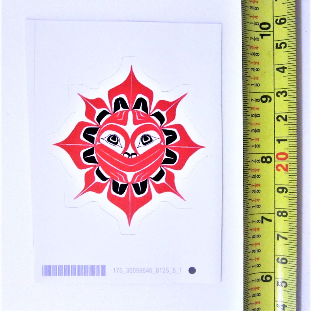 First Nations ''summer Sun' Sticker Decal West Coast Native Indigenous ...