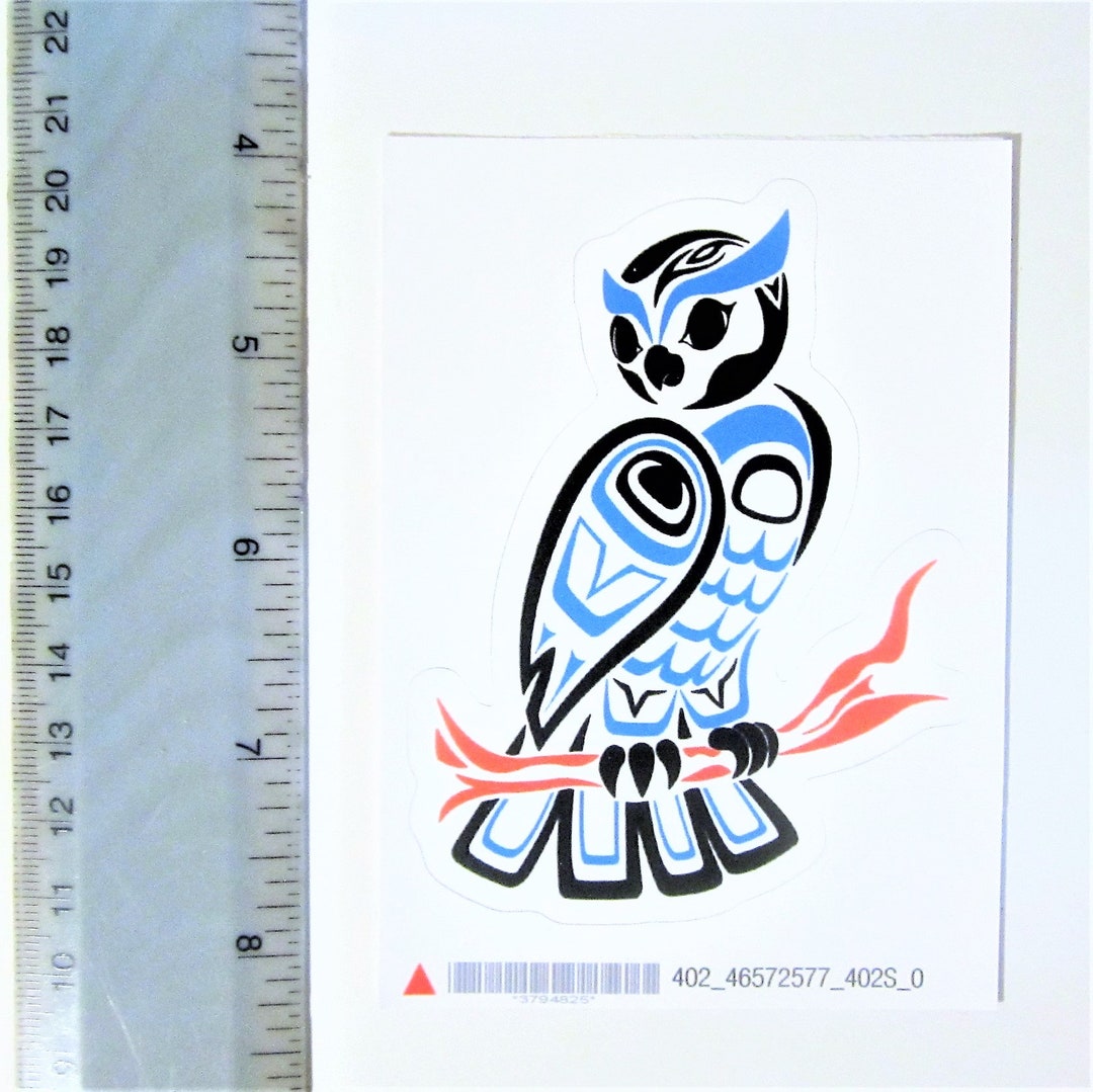 First Nations ''owl'' Sticker Decal Pacific North West Native ...