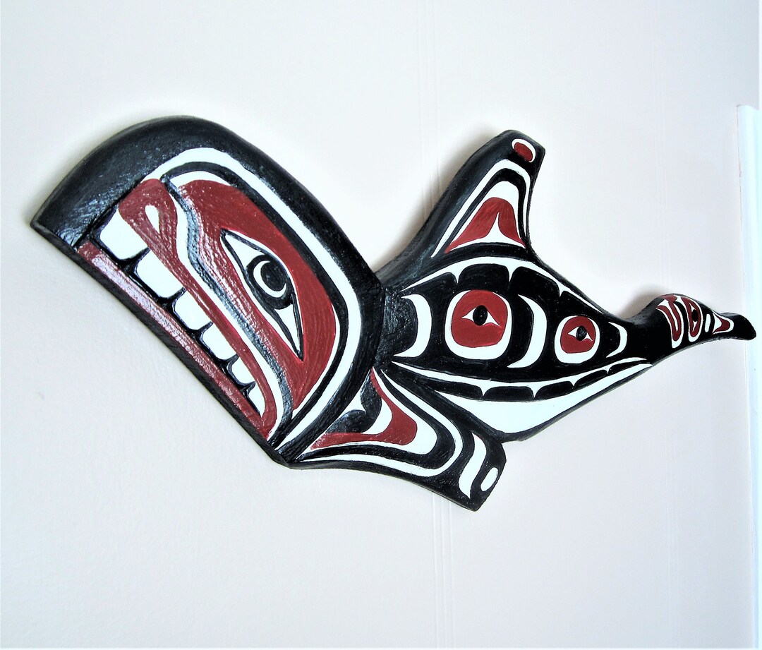 Kwakiutl First Nation 'killer Whale' Plaque Carving Pacific North West ...