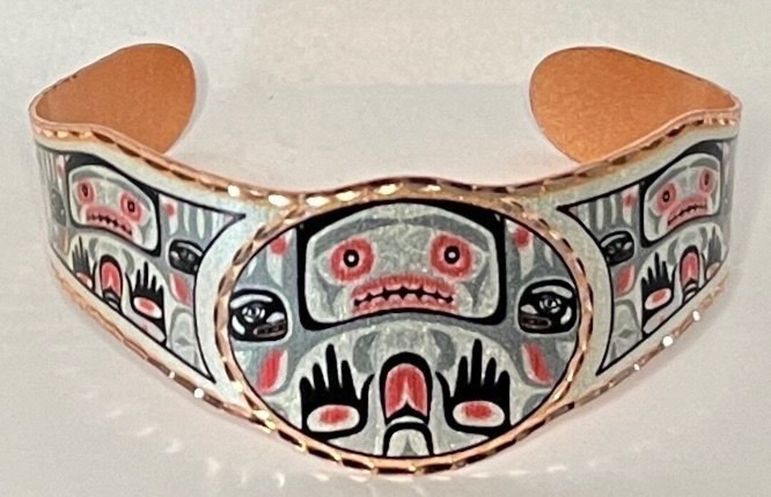 First Nations 'bear Box Design' Copper Bracelet Pacific North West ...