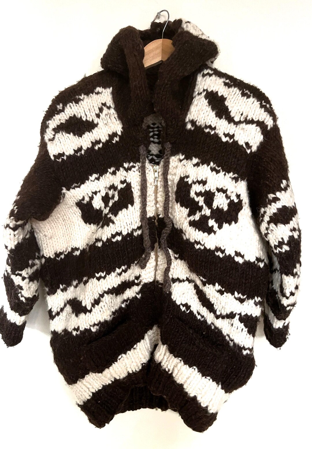 Coast Salish Cowichan First Nation 'eagle' Knit Adult Winter Sweater ...