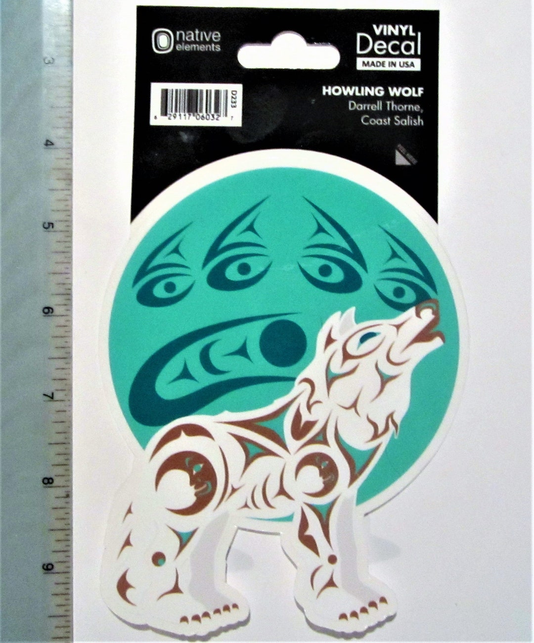 Coast Salish First Nation 'howling Wolf' Vinyl Sticker Decal Pacific ...