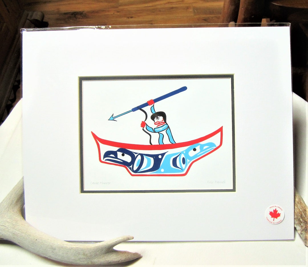 Haida First Nation ''canoe Hunter'' Contemporary Native Indigenous Art ...