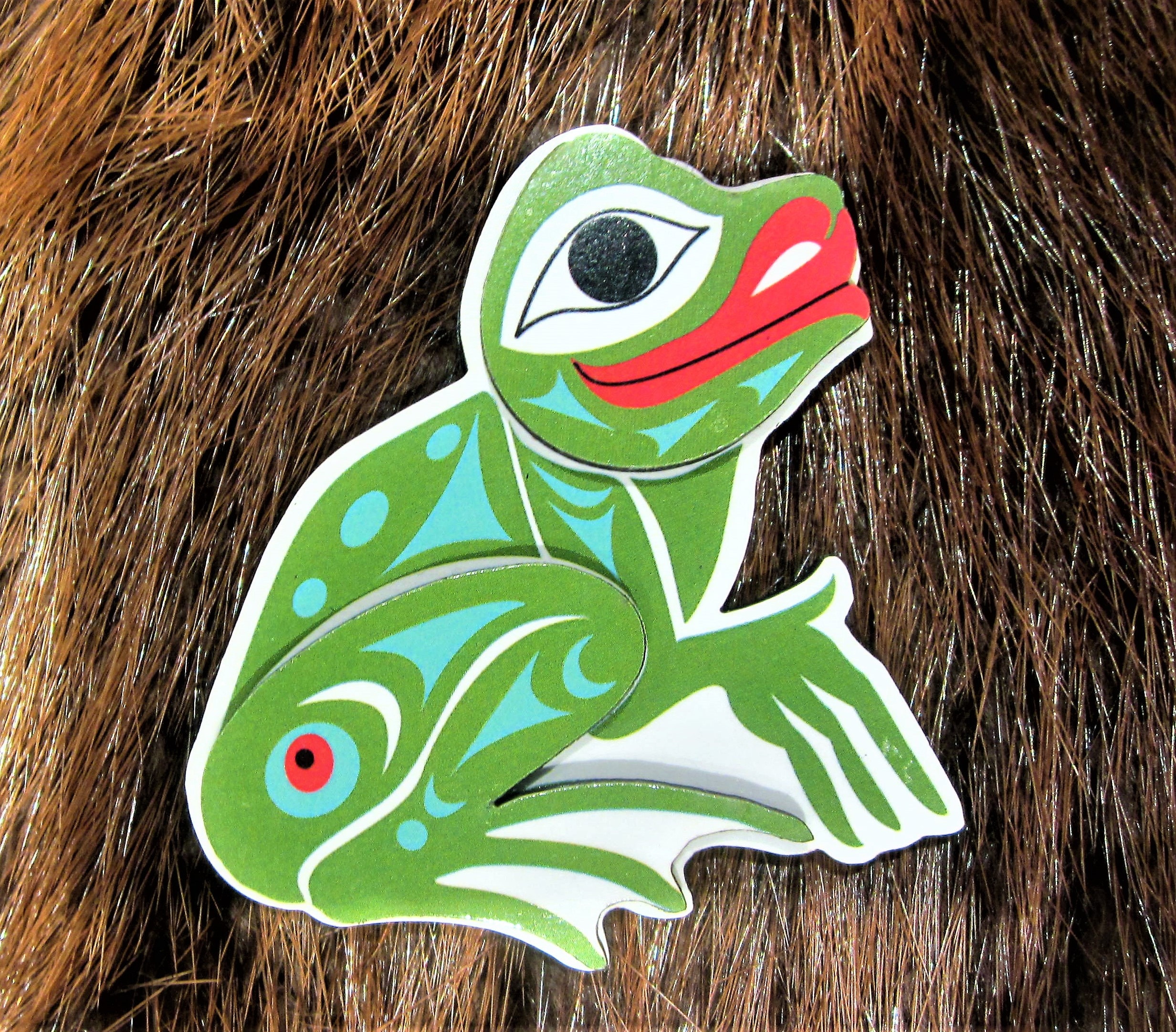 Coast Salish First Nation 'frog' 3D Stick on Fridge Magnet Pacific ...