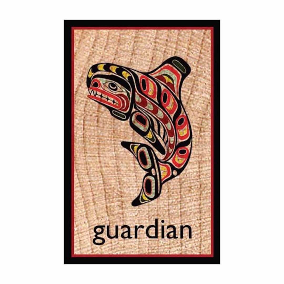 Kwakiutl First Nation 'killer Whale' Wood Stick on Fridge Magnet ...