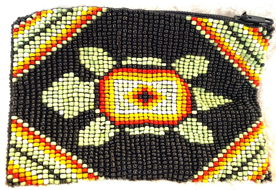 Anishinaabe First Nation Beaded ' Turtle' Coin Change Purse Eastern ...