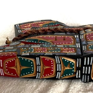 Kwakiutl First Nation 'eagle & Raven' Cedar Rattle Carving Pacific ...