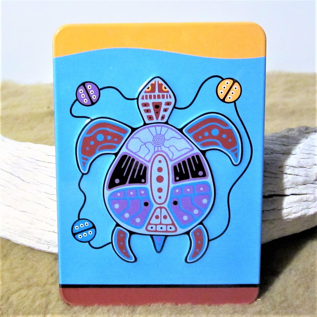 Ojibway First Nations 'turtle' Embossed Metal Fridge Magnet Eastern ...