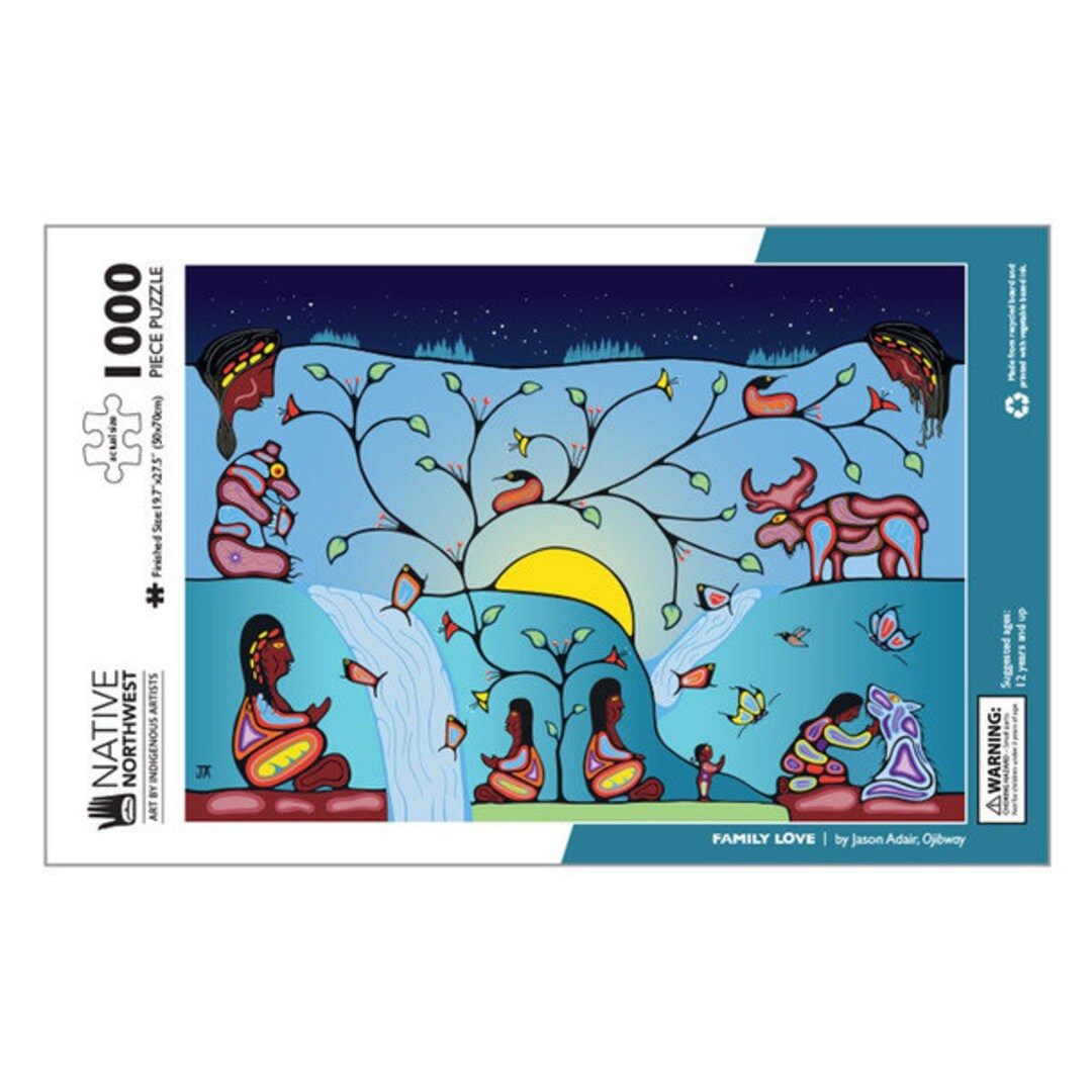Ojibway First Nation 'family Love' 1000 Piece Puzzle Eastern Woodlands ...