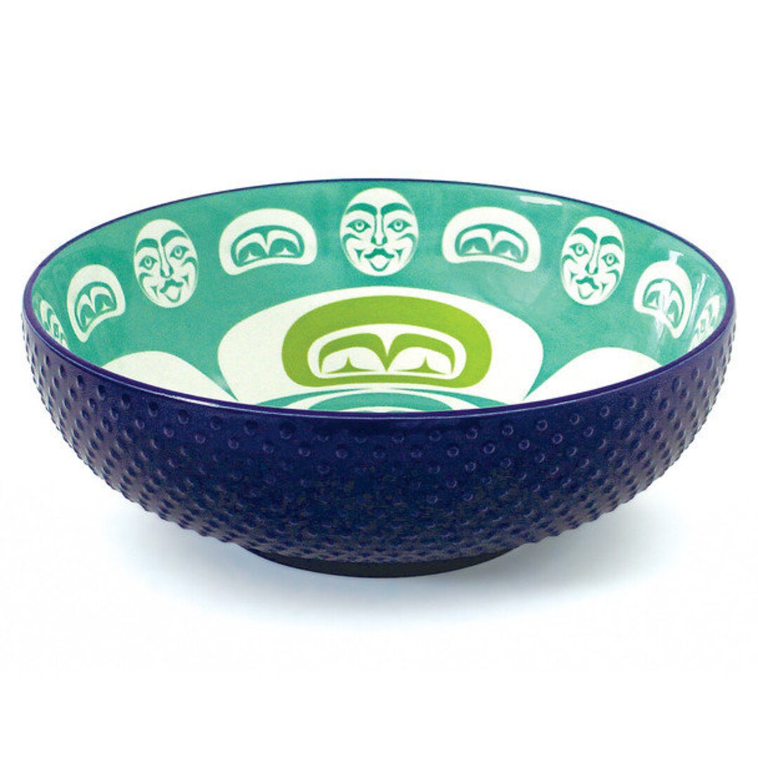Coast Salish First Nation 'moon' Porcelain Serving Bowl Pacific North ...