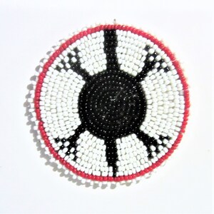 Native American First Nations Hand Beaded Pow Wow Sew on Medallion ...