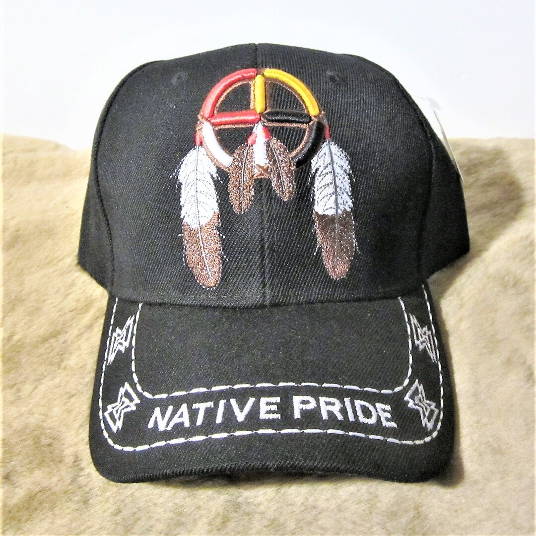 First Nations 'four Directions' Adjustable Back Strap Ball Cap Hat ...