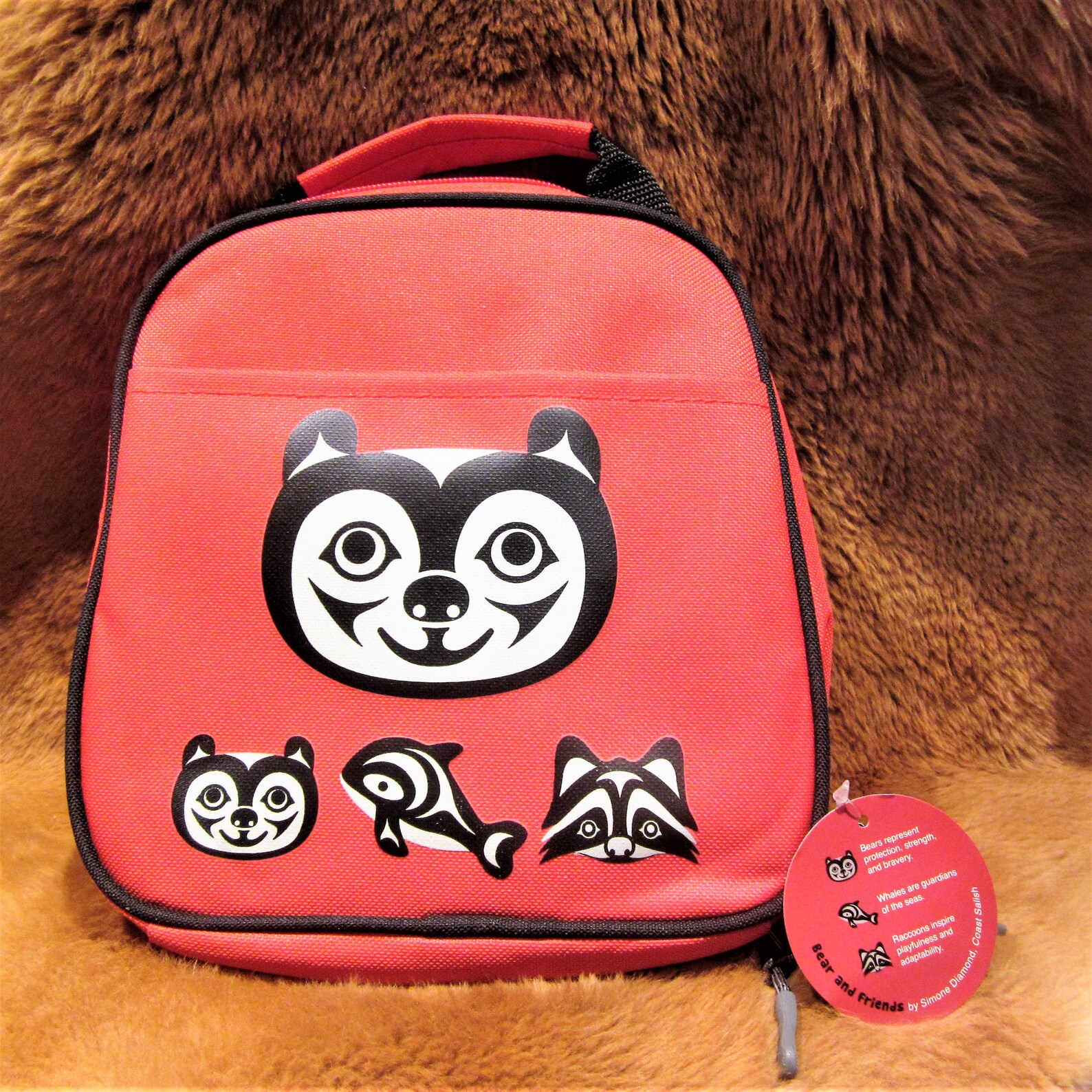 Coast Salish First Nation 'bear and Friends' Insulated Kids Lunch Bag ...