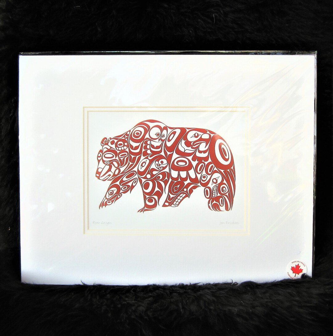 Gitksan First Nation ''bear Design'' Contemporary Native Indigenous Art ...