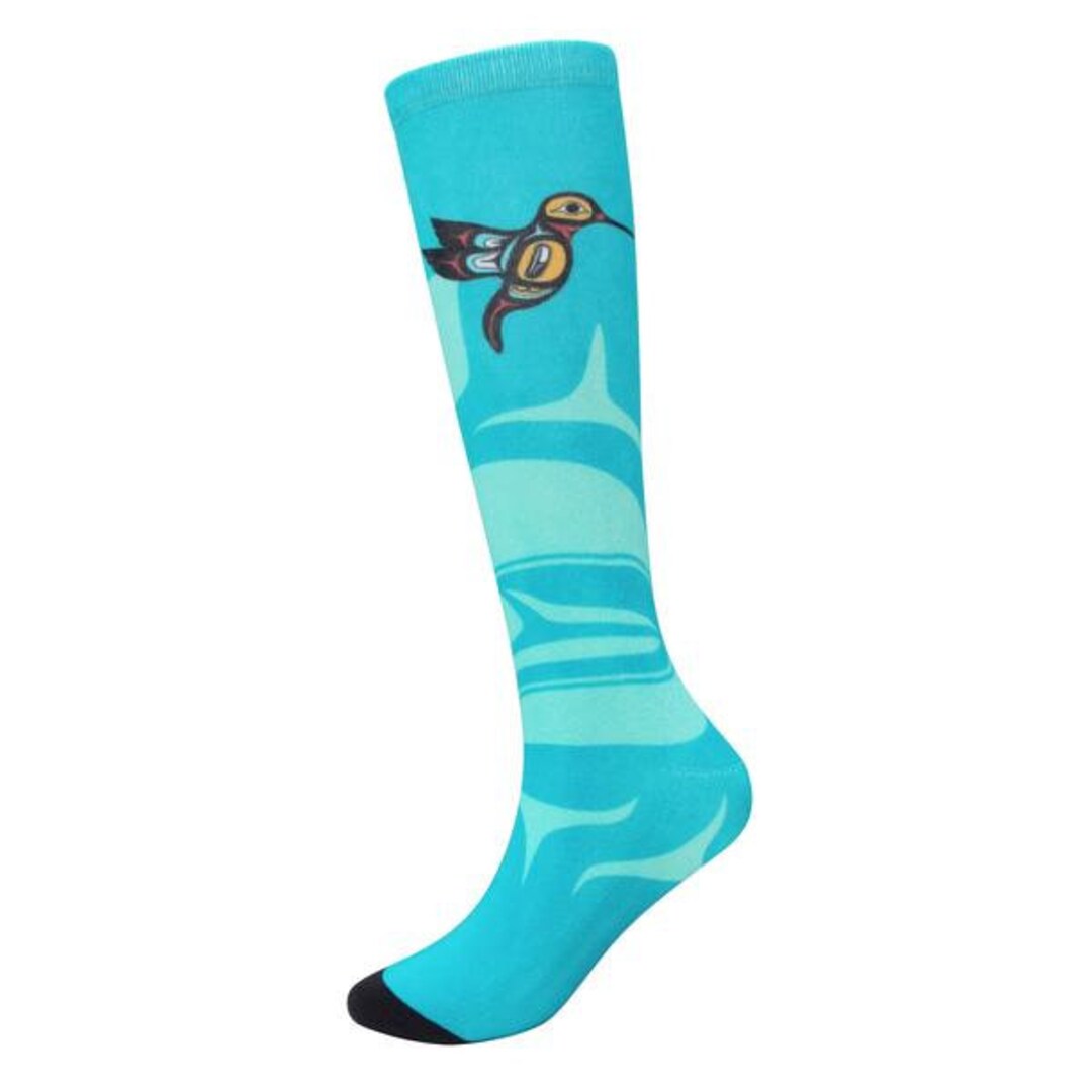 Kwakiutl First Nation 'hummingbird' Socks Size M/L Adult Pacific North ...