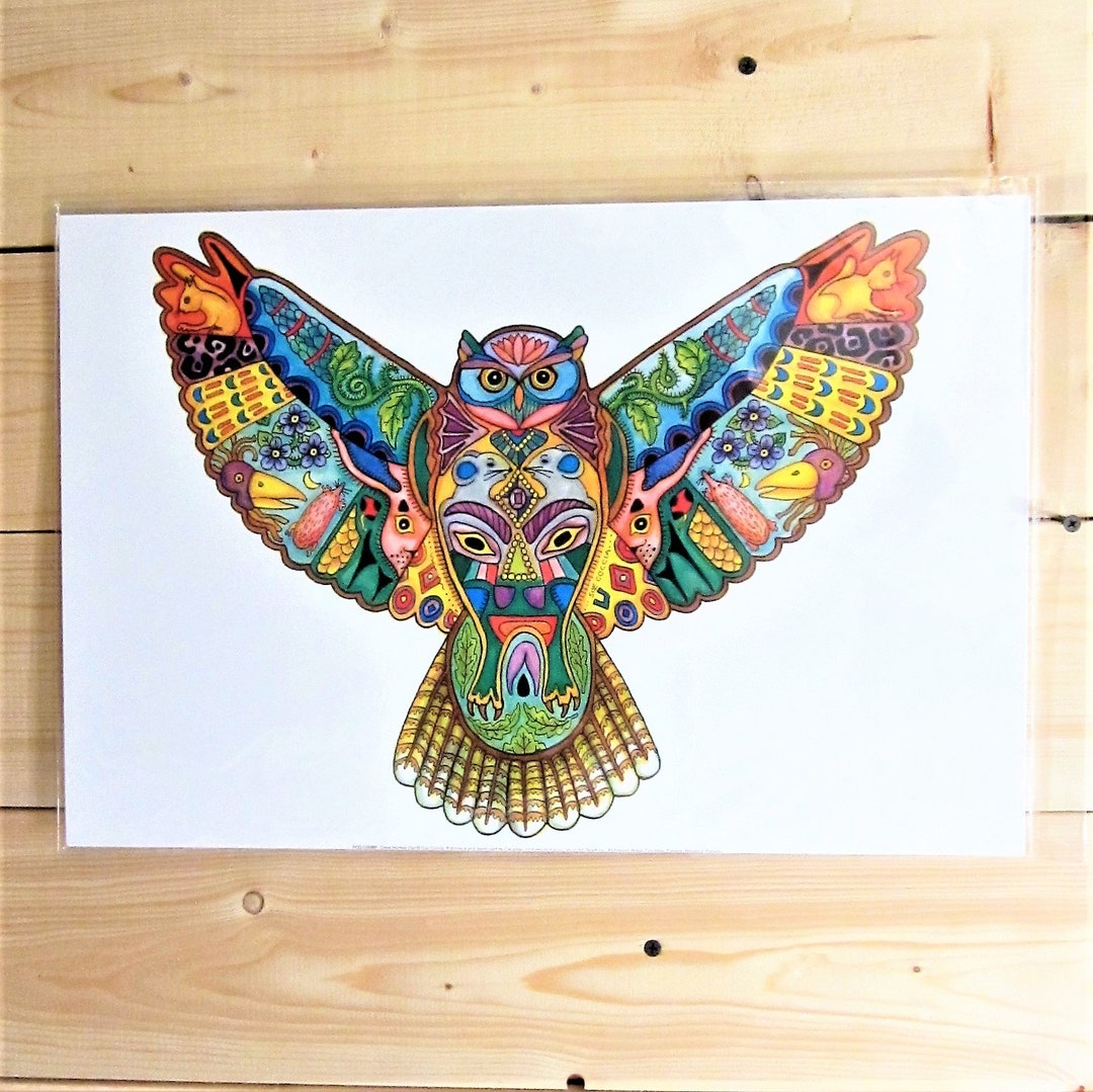 Cherokee First Nation 'owl' Contemporary South Eastern Native ...