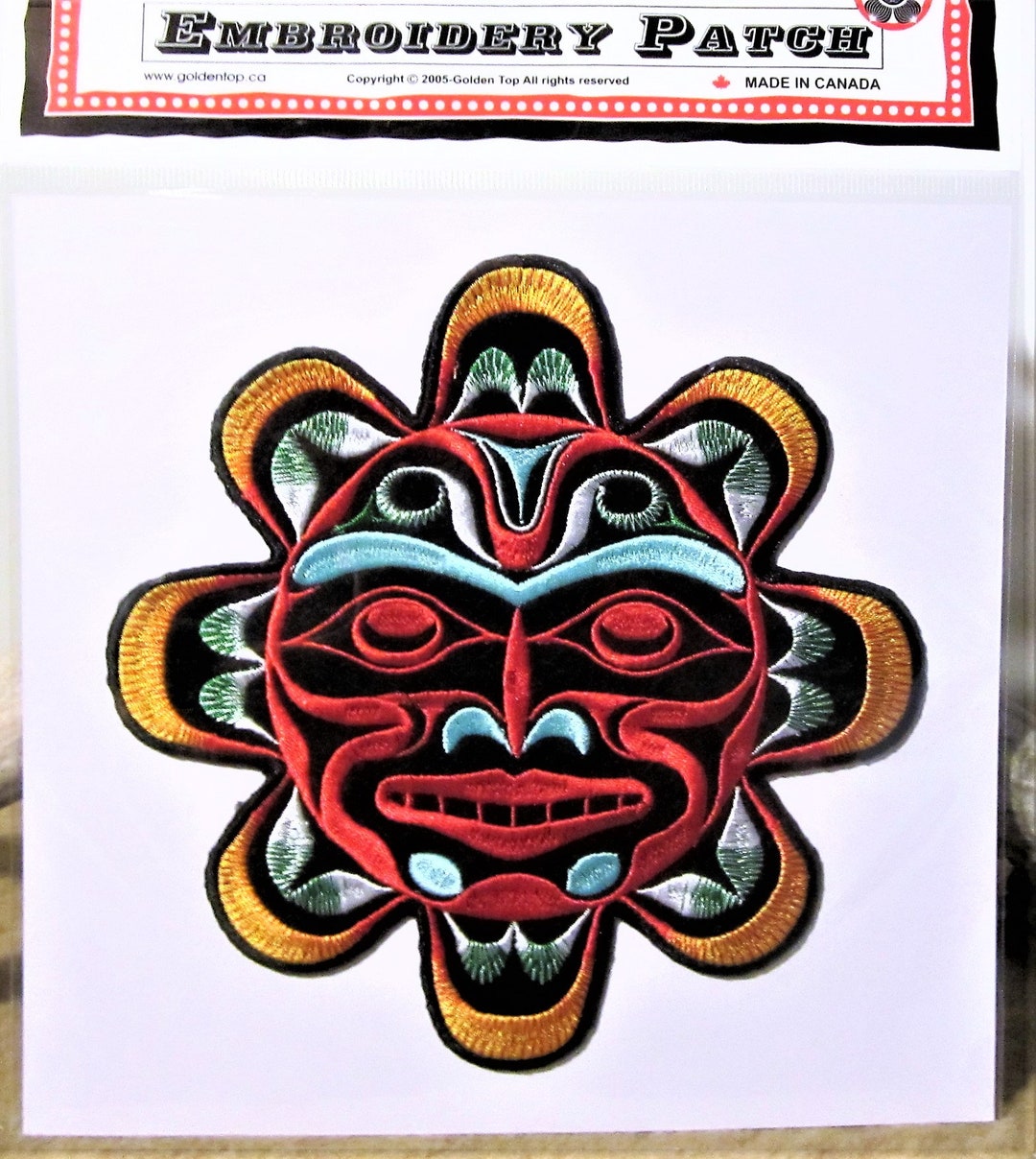 Coast Salish First Nations 'sun' Large Embroidered Patch Pacific North ...