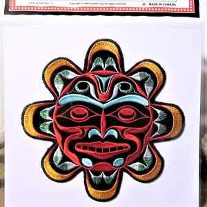 Coast Salish First Nations 'sun' Large Embroidered Patch Pacific North ...