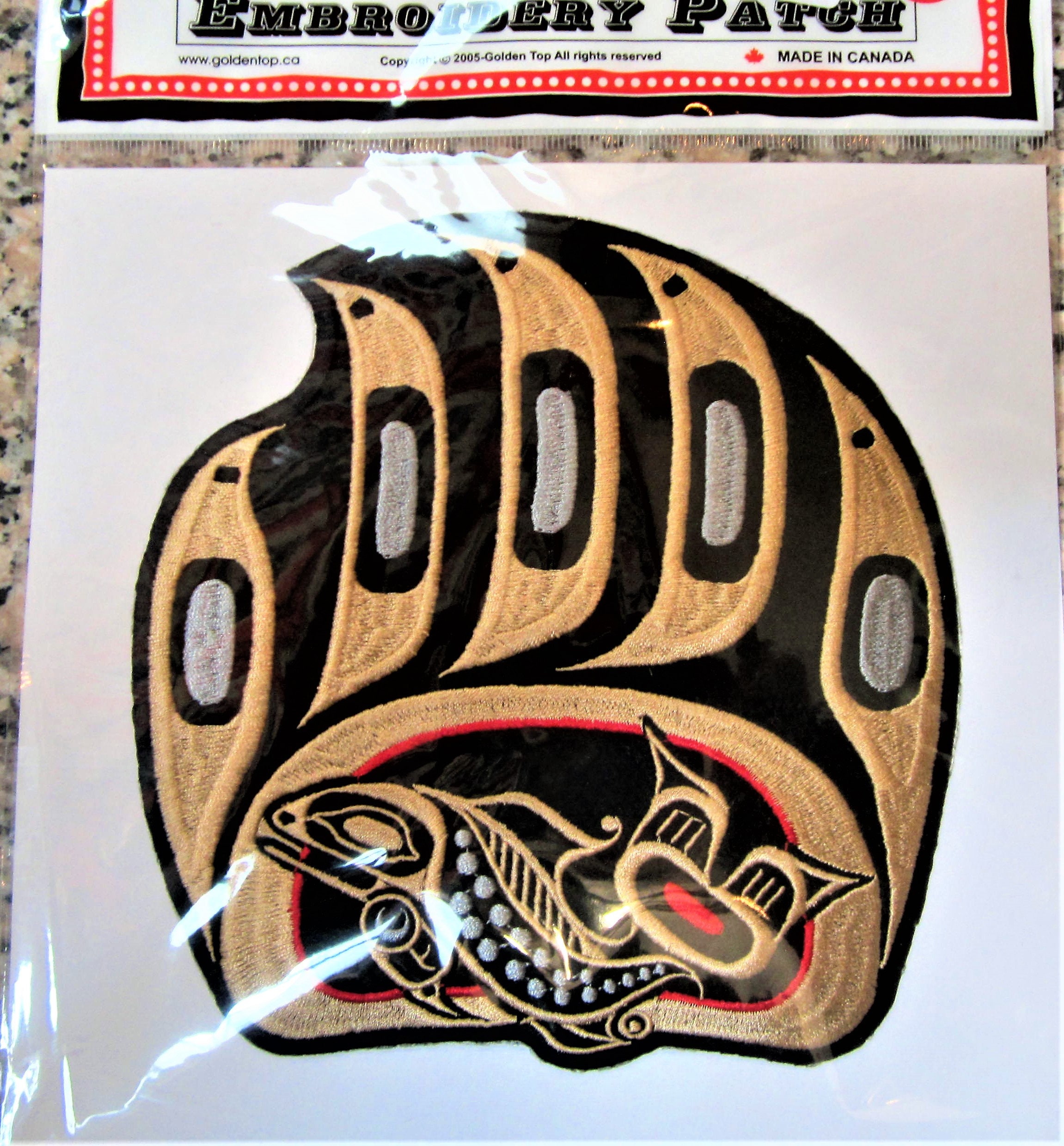 Large First Nations 'bear Paw' Embroidered Patch Pacific North West ...