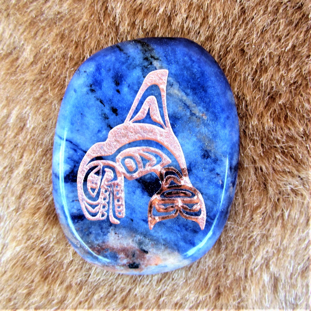 Haisla, Heiltsuk First Nation 'killer Whale' Sodalite Spirit Stone ...