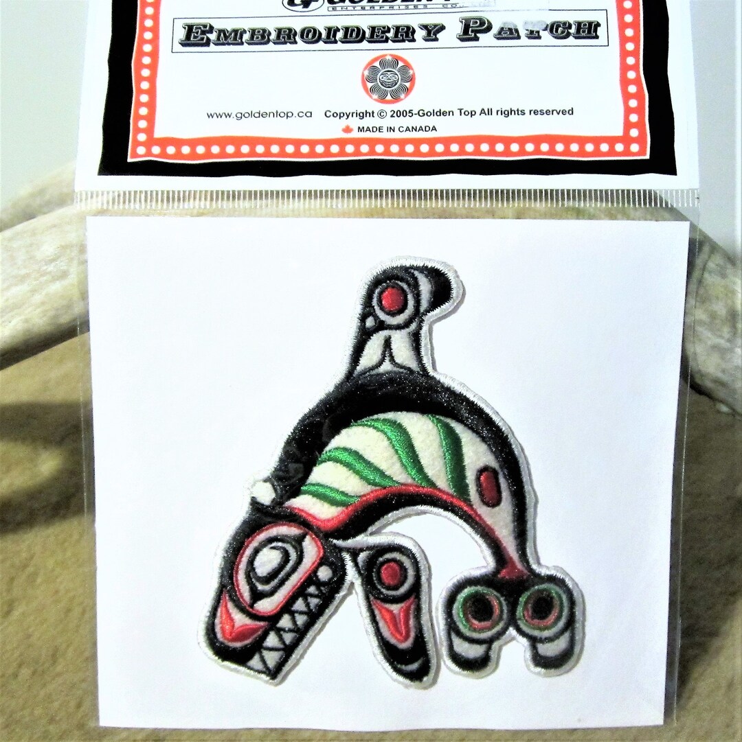 Haida First Nations 'orca' Embroidered Patch 4'' Pacific North West ...