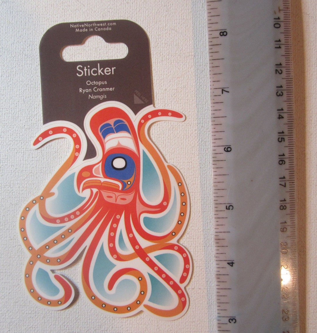 Kwakiutl Namgis First Nation 'octopus' Vinyl Sticker Decal Pacific ...