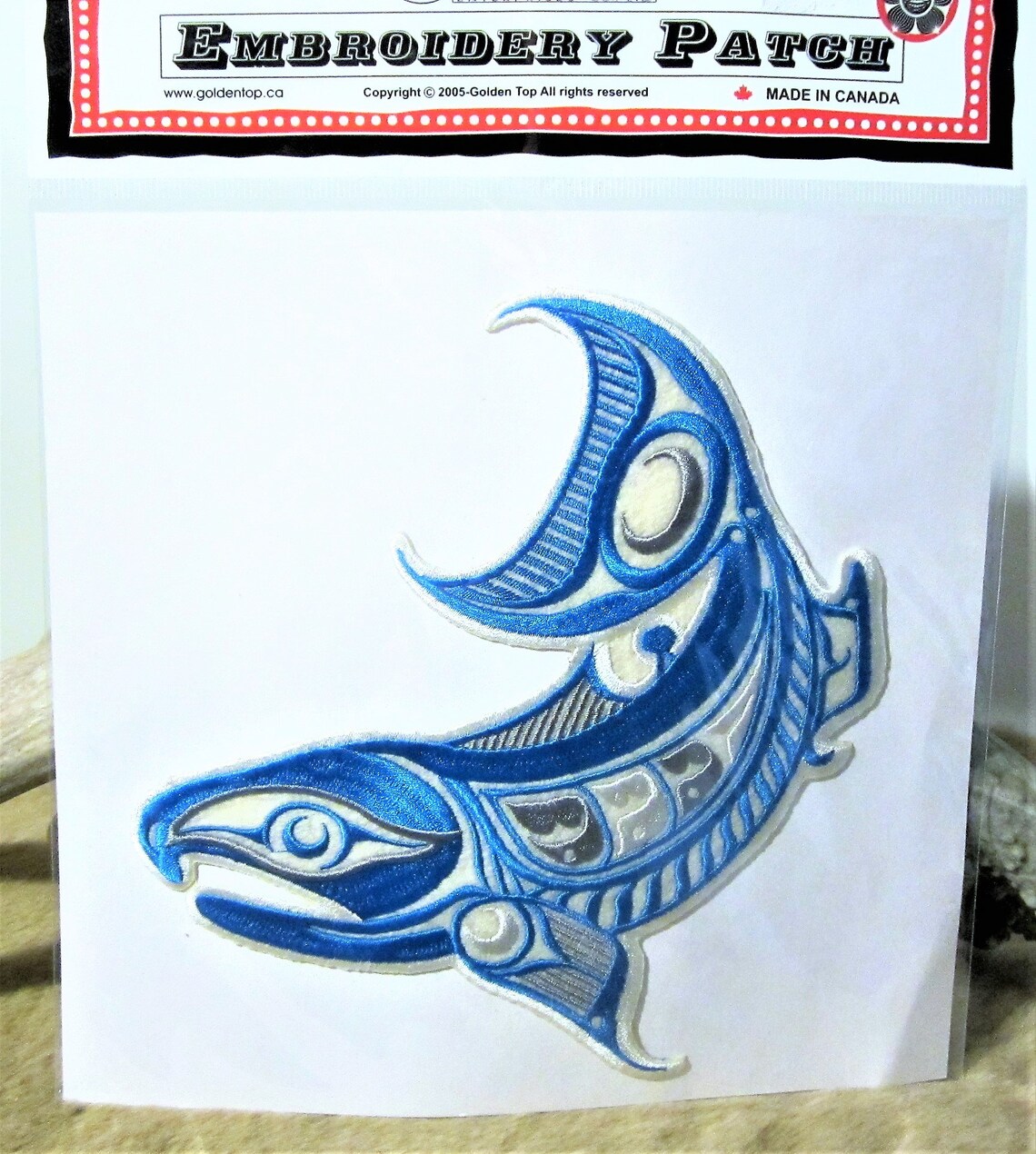 Large First Nations 'power Salmon' Embroidered Patch Pacific North West ...