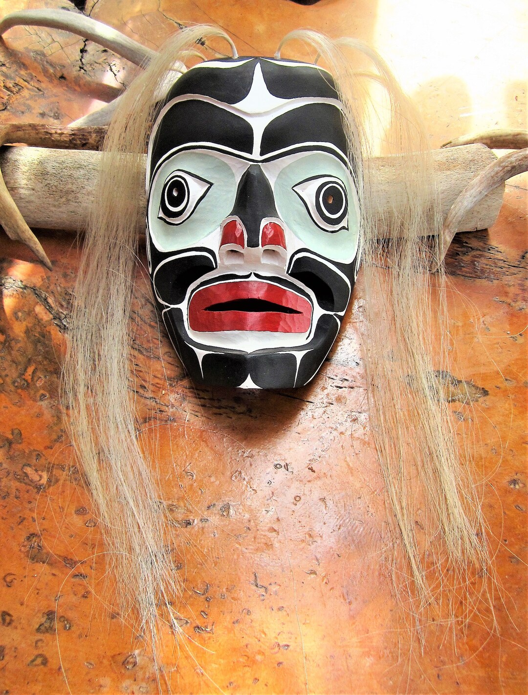 Kwakiutl First Nation 'spirit Shaman' Mask Carving Pacific North West ...