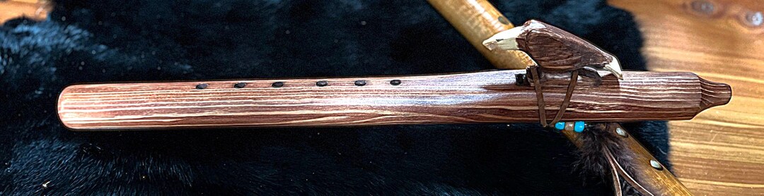 Navajo First Nation 'eagle' Hand Made Flute Great South Western Native ...