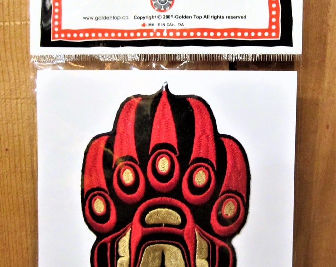 Salish First Nations ''bear Paw'' Embroidered Patch 3.5'' Pacific North ...