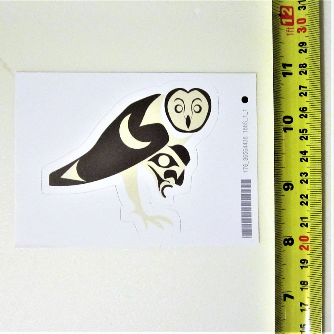 First Nations ''barn Owl'' Sticker Decal West Coast Native Indigenous ...